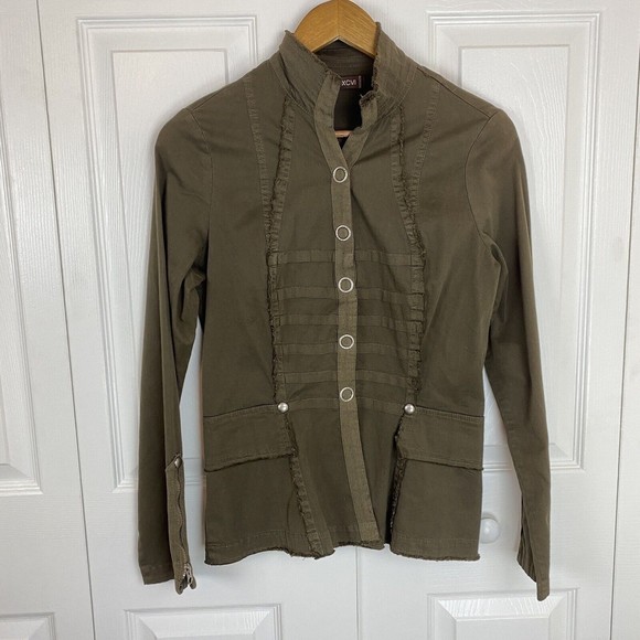 XCVI | Jackets & Coats | Xcvi M Jacket Military Utility Field Button ...